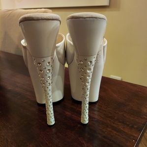 Pleaser | Shoes | Womans 7in White Patent Leather Heels | Poshmark